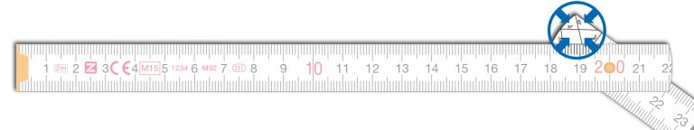 Was bedeuten die Markierungen auf Meterstäbe? – Zollstock-Direkt